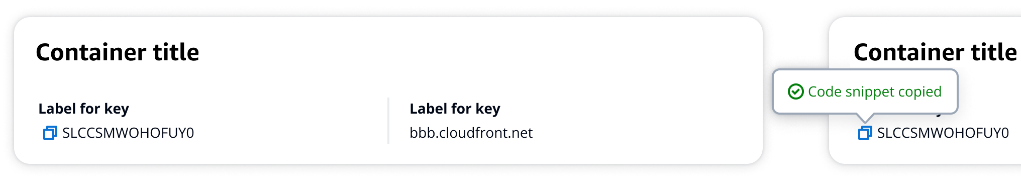 Copy to clipboard - Cloudscape Design System